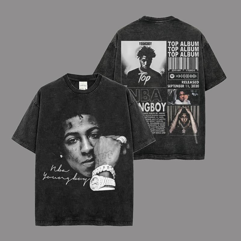 MASA Youngboy Tour T-Shirt V22 Premium 100% Cotton Acid Wash, 4Ktrey ...
